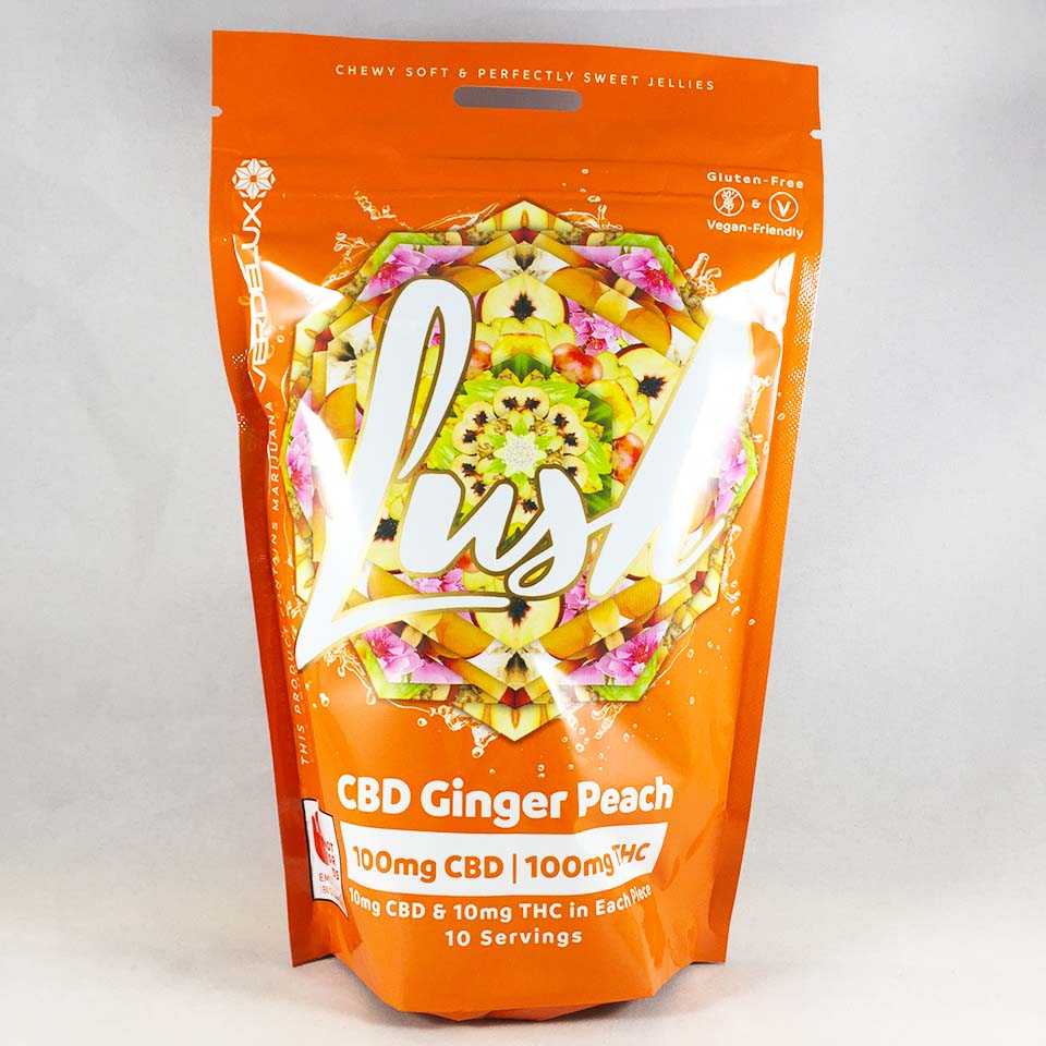 Verdelux - LUSH, CBD 1:1, Ginger Peach (100mg) | Trove Cannabis Verdelux - LUSH, CBD 1:1, Ginger Peach (100mg) | Trove Cannabis